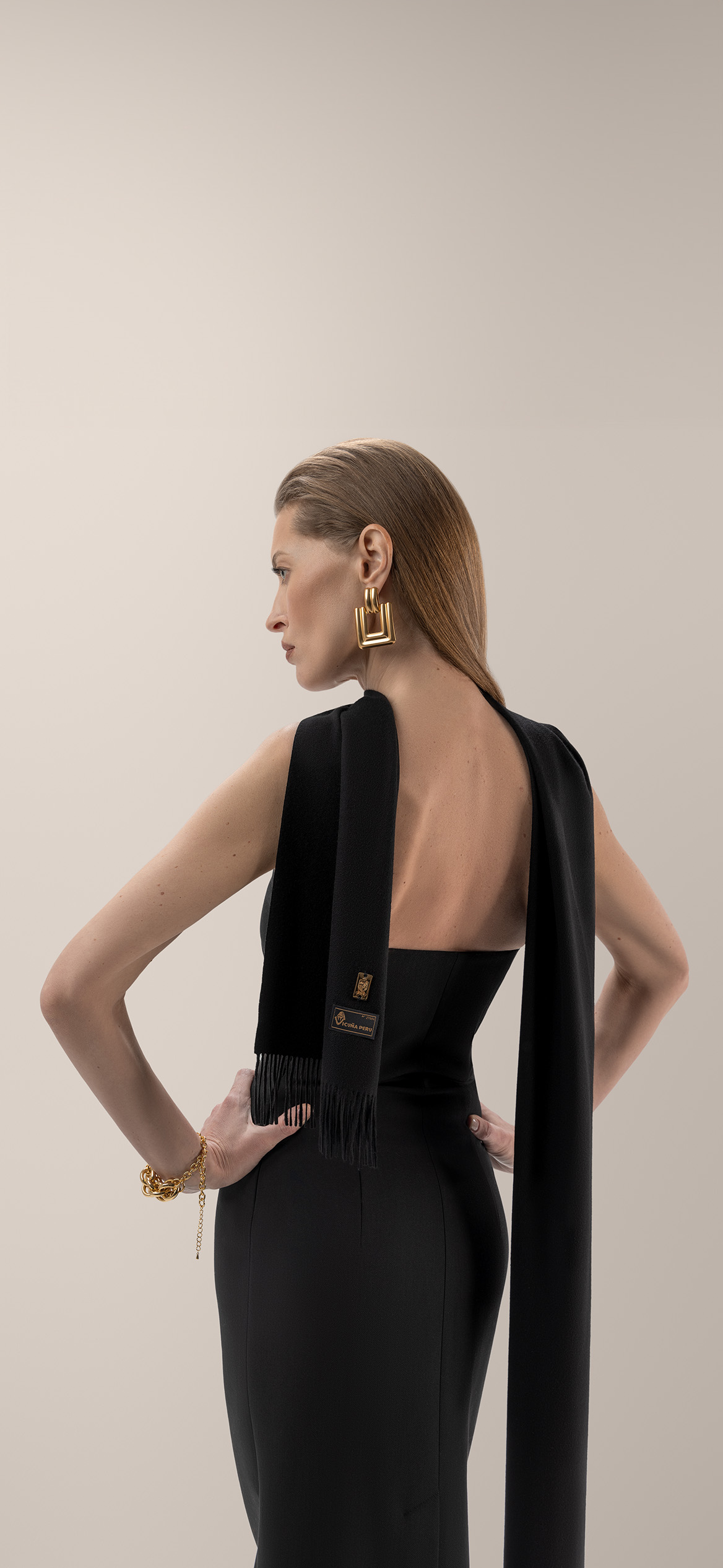 Шарф из шерсти викуньи HC800 bk BORK в Москве - купить в официальном интернет-бутике БОРК