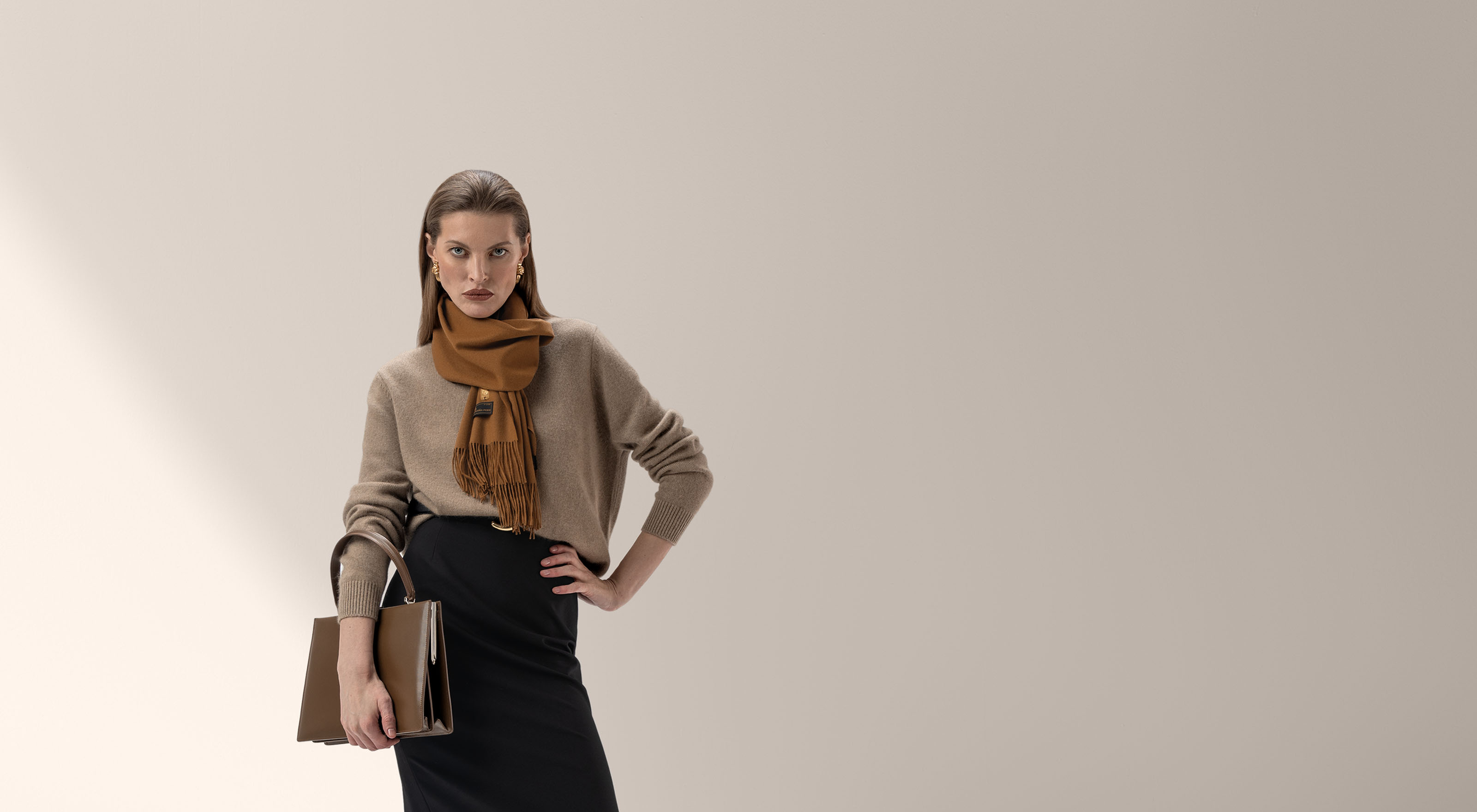 Шарф из шерсти викуньи HC800 br BORK в Москве - купить в официальном интернет-бутике БОРК