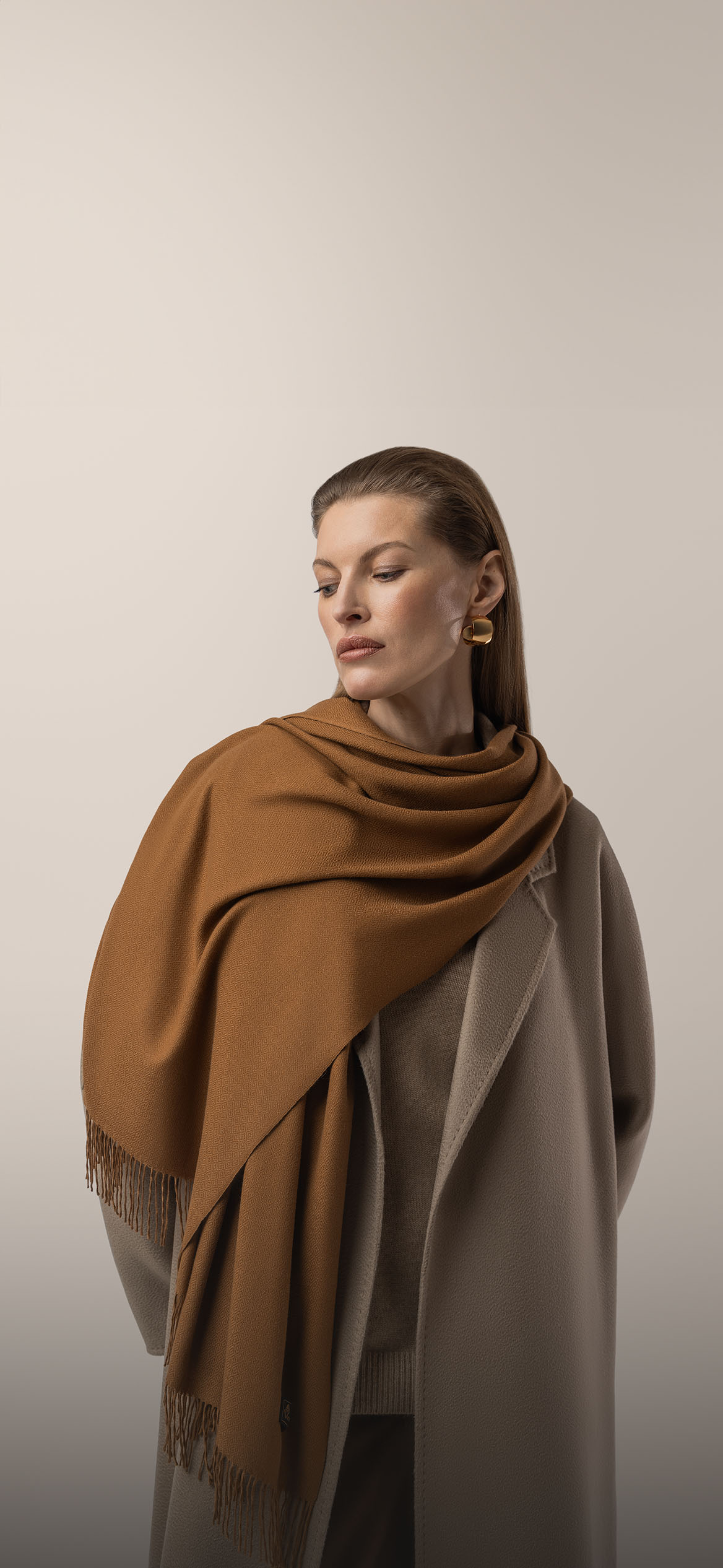 Палантин из шерсти викуньи HC801 br BORK - купить в официальном интернет-бутике БОРК